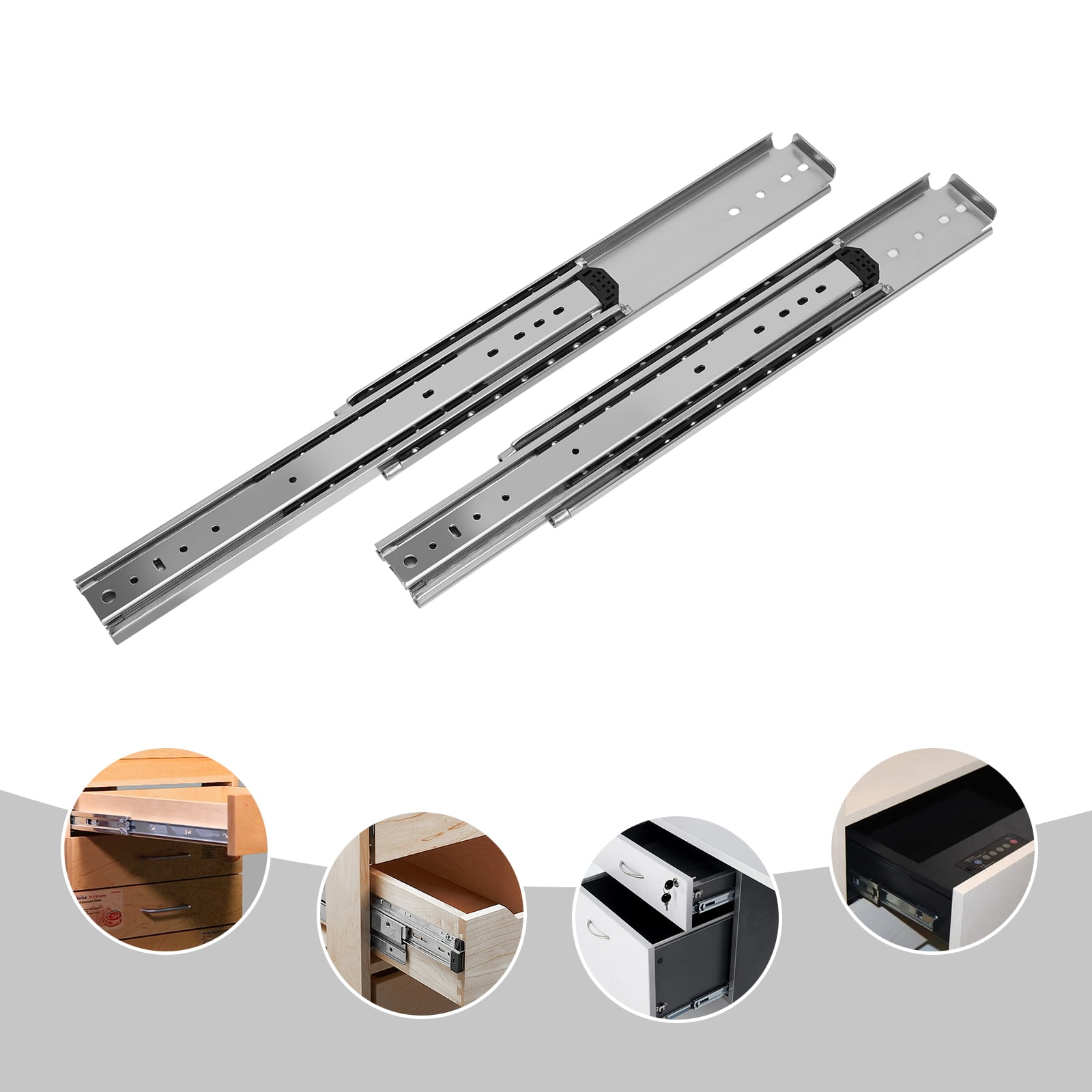 CURNRN 1 Pair Heavy Duty Industrial Drawer Slides 20 Inch Full ...