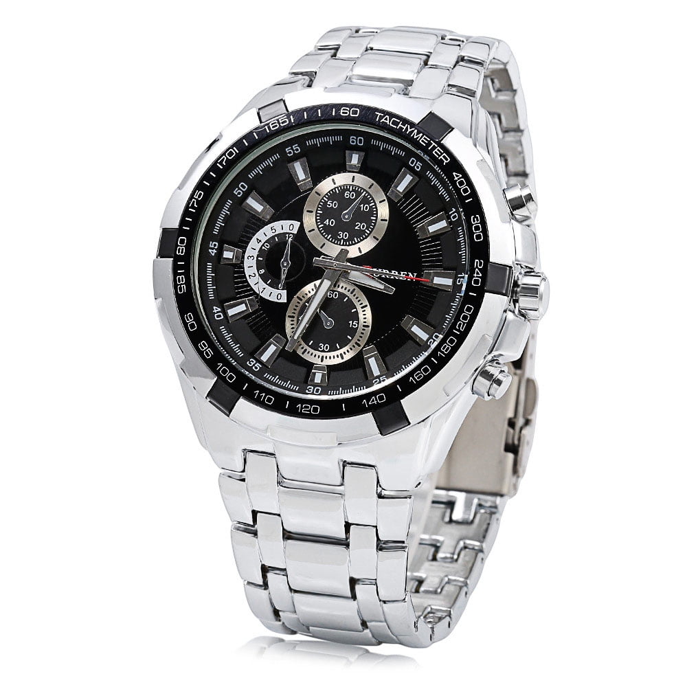CURREN 8023 Men Black Business Quartz Waterproof Stainless Steel Sports ...