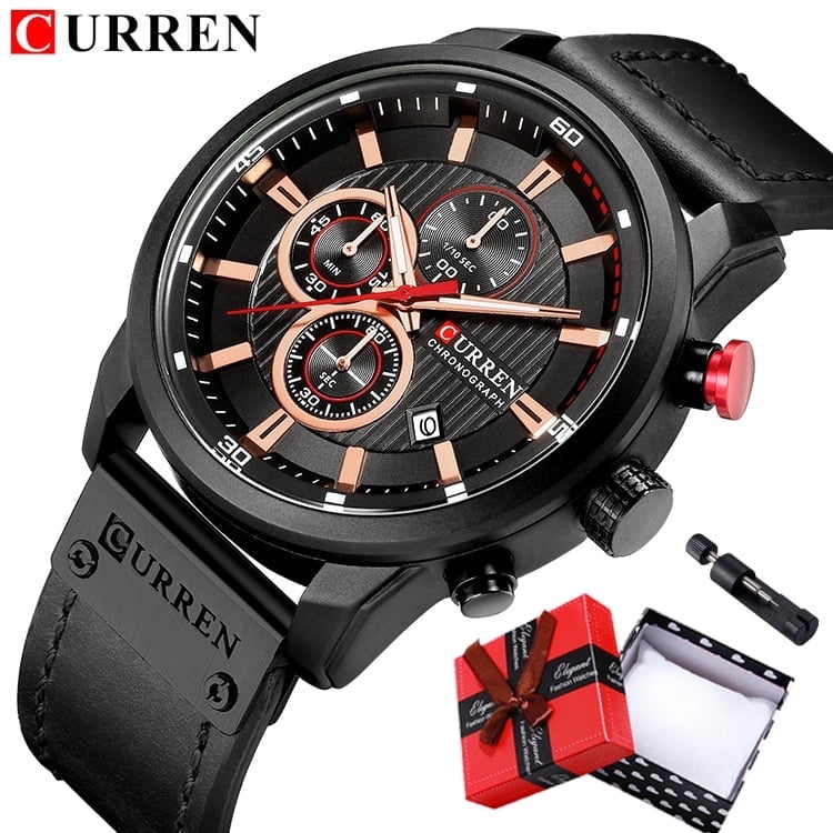 CURREN Brand Watch Men Leather Sports Watches Men's Army Military ...