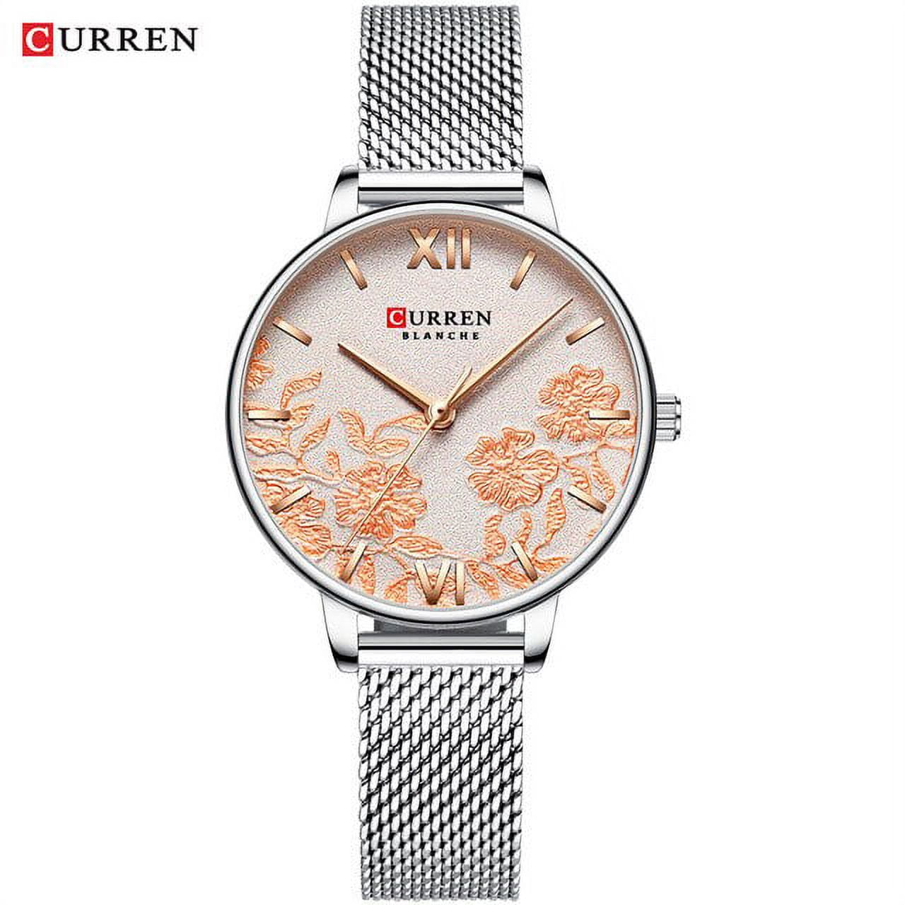CURREN Leather Women Watches 2019 Beautiful Unique Design Dial Quartz ...