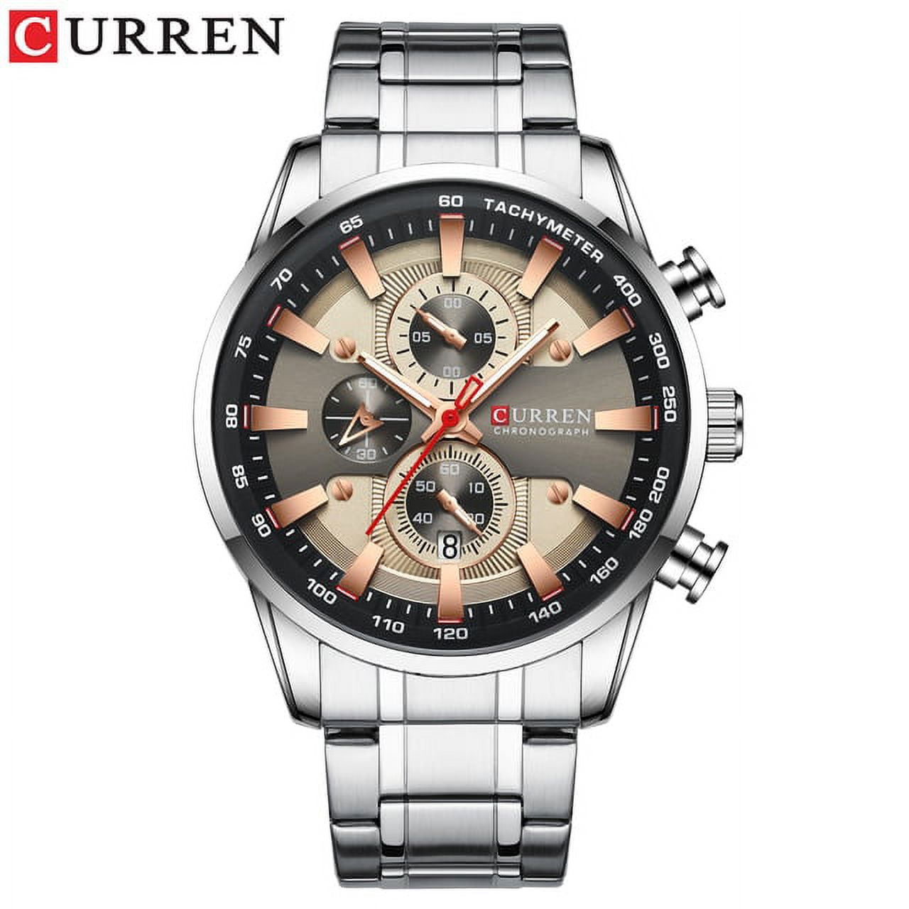 CURREN Man Watches Luxury Sporty Chronograph Wristwatches for Men ...