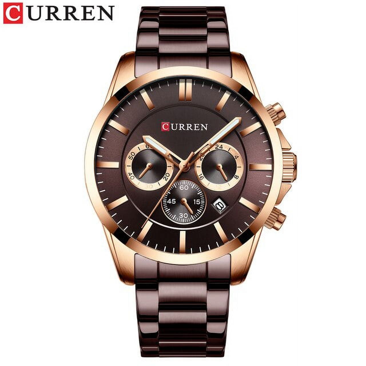 CURREN Military Watch Men's Fashion Style Quartz Stainless Steel ...