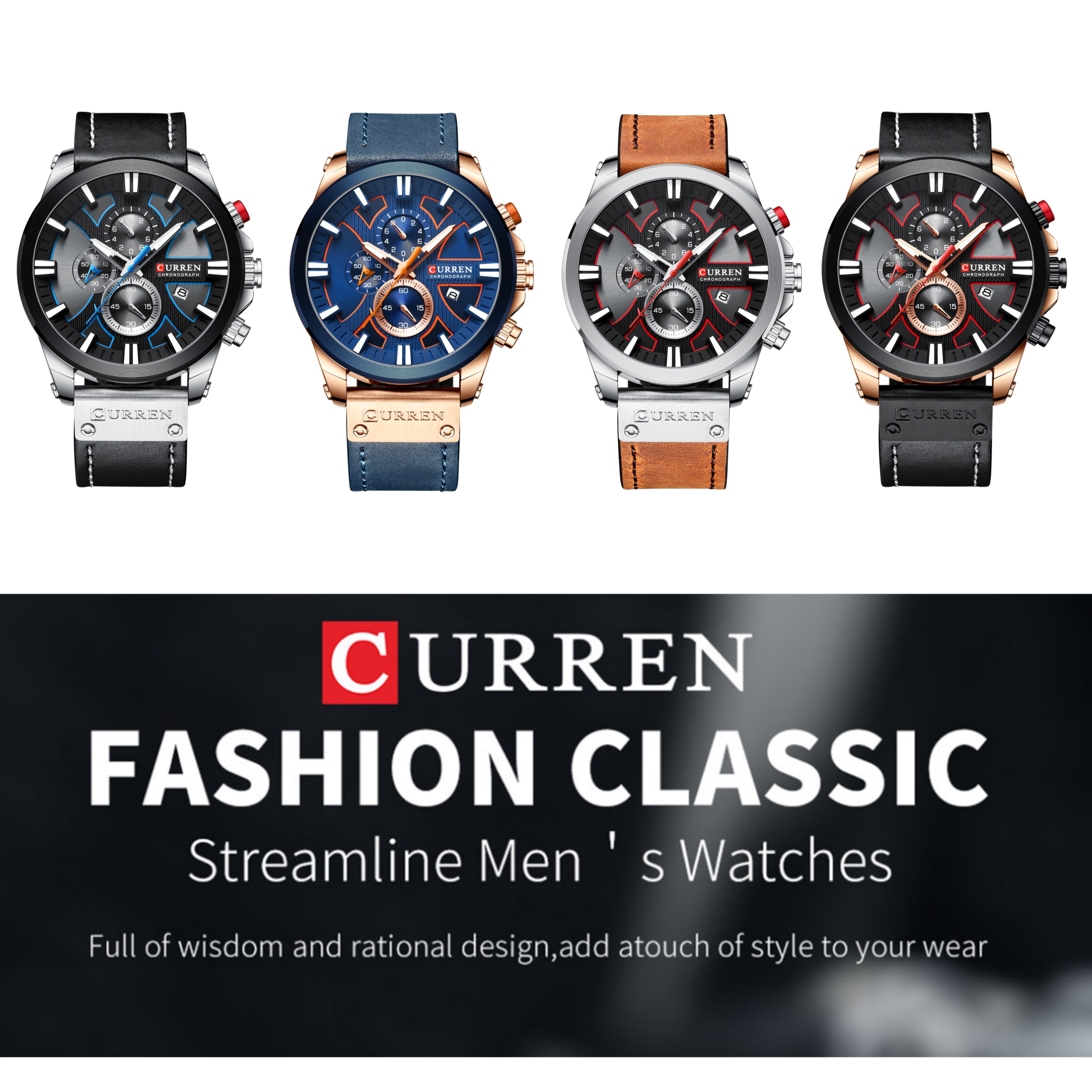 CURREN Watch 8346 Luxury Business Quartz Men Wristwatch 3ATM Waterproof ...