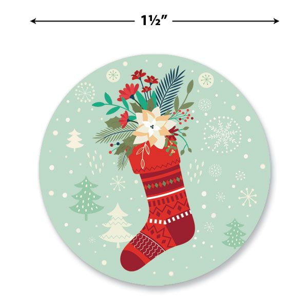 CURRENT Elegant Stocking Seals-Set of 72 Envelope Stickers, 1.5 inches ...