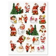 CURRENT Retro Santa Stickers - 40pcs, Christmas Themed, Great for DIY ...