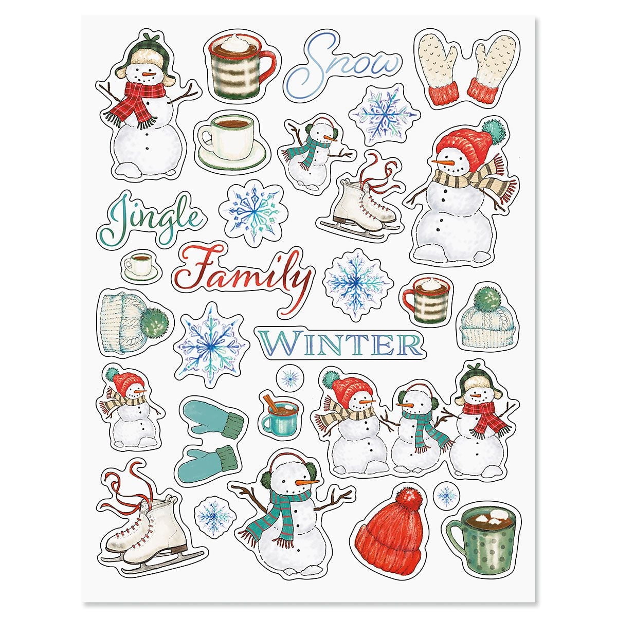 Current Snow Fun Stickers for Kids, Teachers, School, Scrapbooking ...