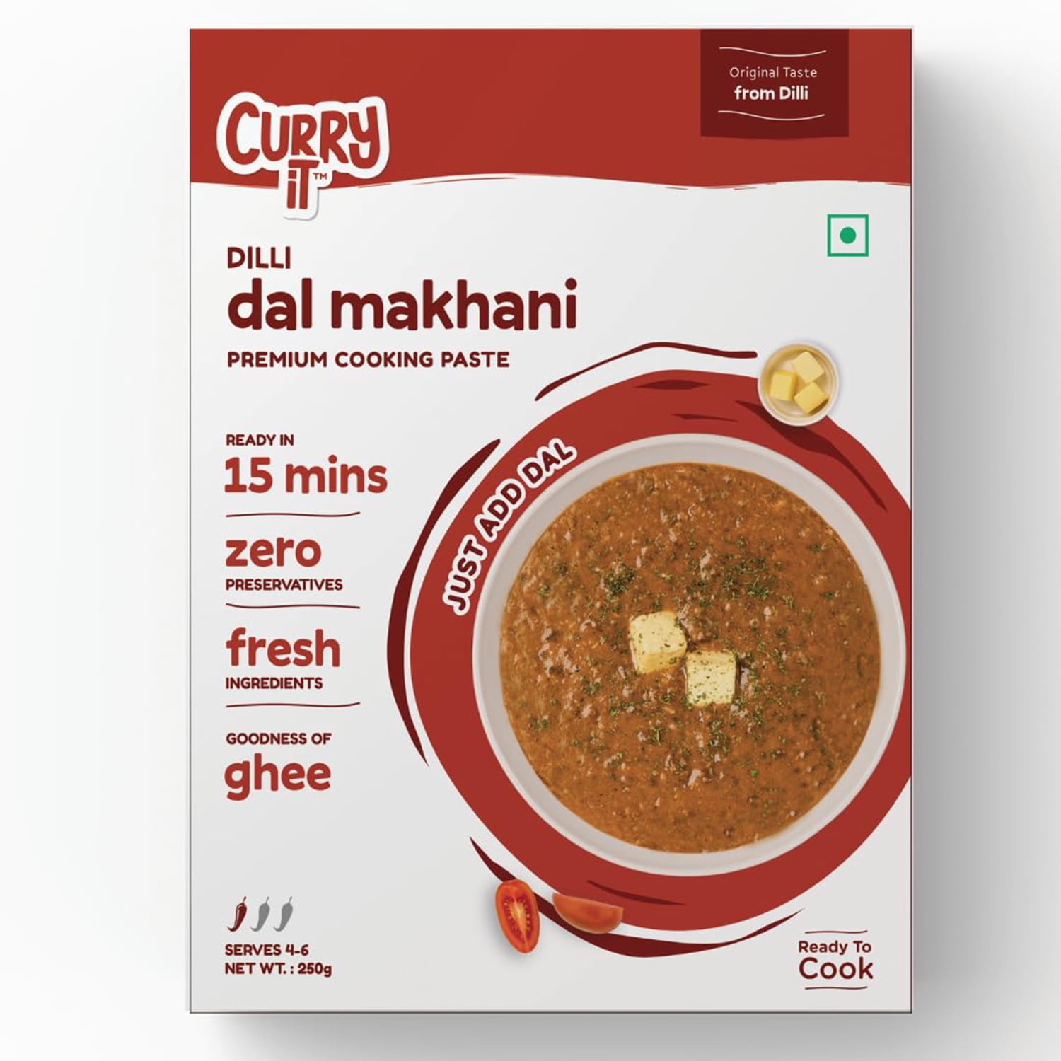 CURRYiT Dilli Dal Makhni Instant Curry Paste Just Add Dal Ready To Cook ...