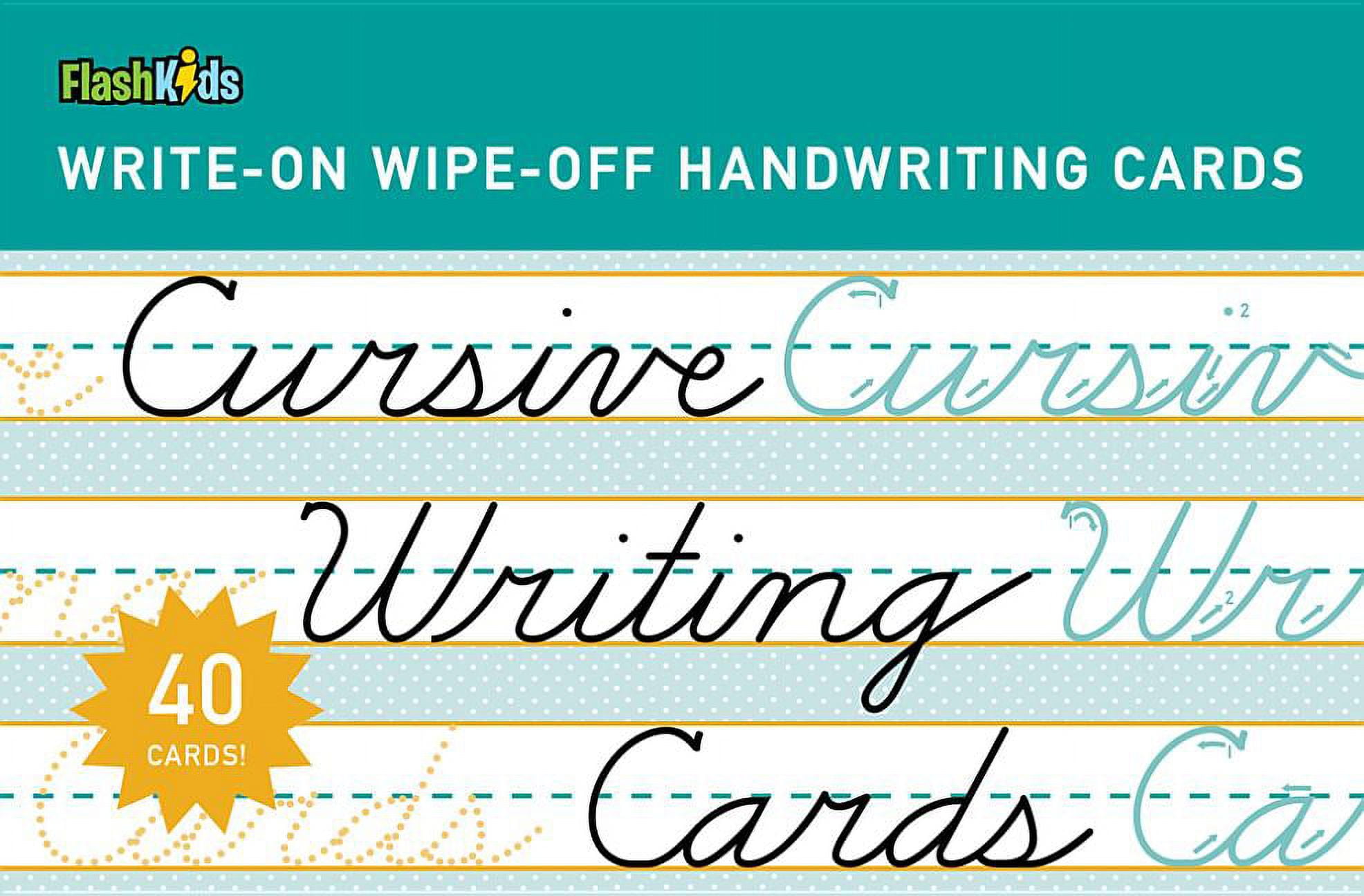 Cursive Writing Cards (Write-On Wipe-Off Handwriting Cards.) - Walmart.com