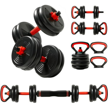 Yaheetech 66LB Adjustable Dumbbell Weight Set with Secure Spinlock ...