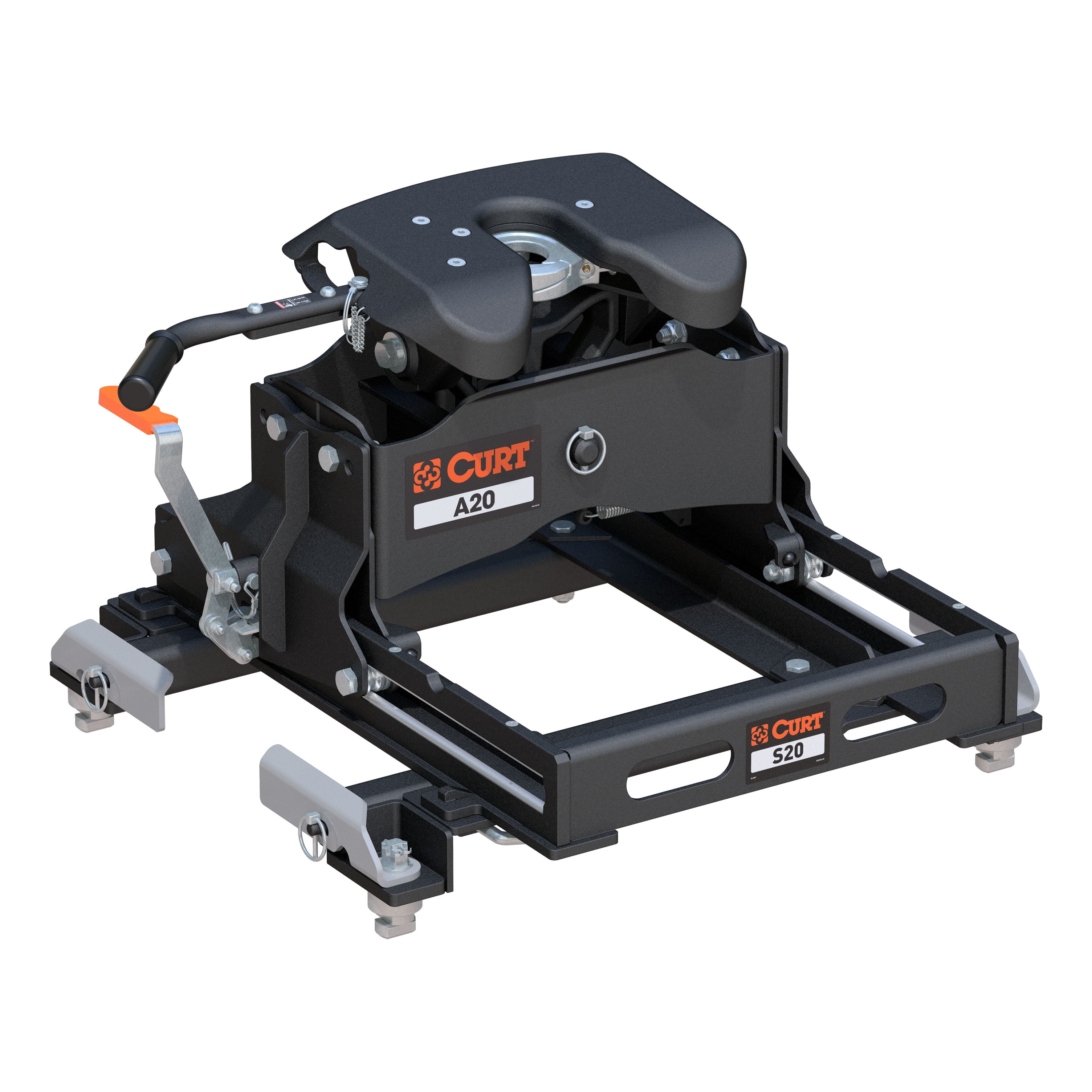 CURT 16698 A20 5th Wheel Slider Hitch, 20,000 lbs, Select Chevy ...