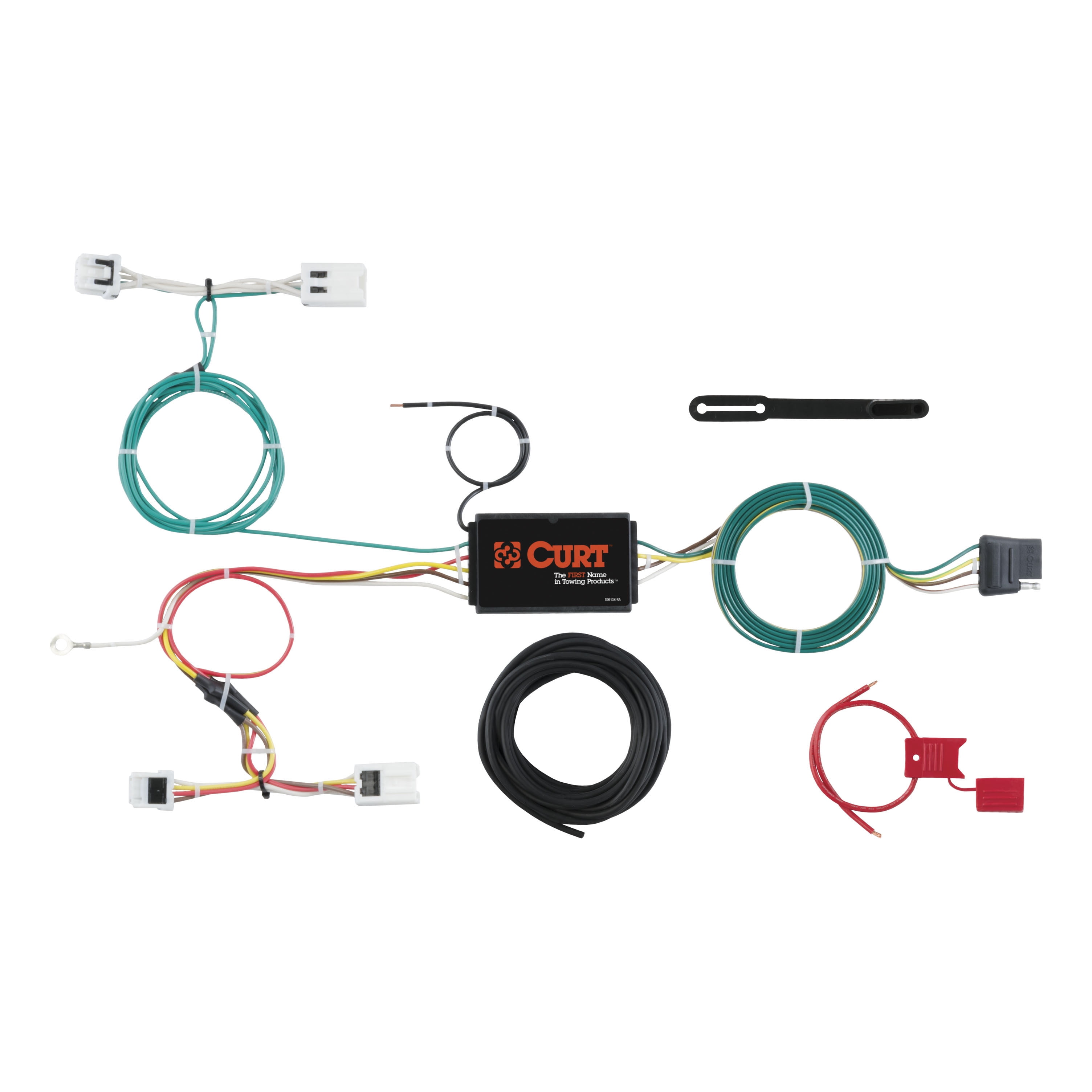 CURT T-Connector, 3 wire system, heavy duty powered converter included ...