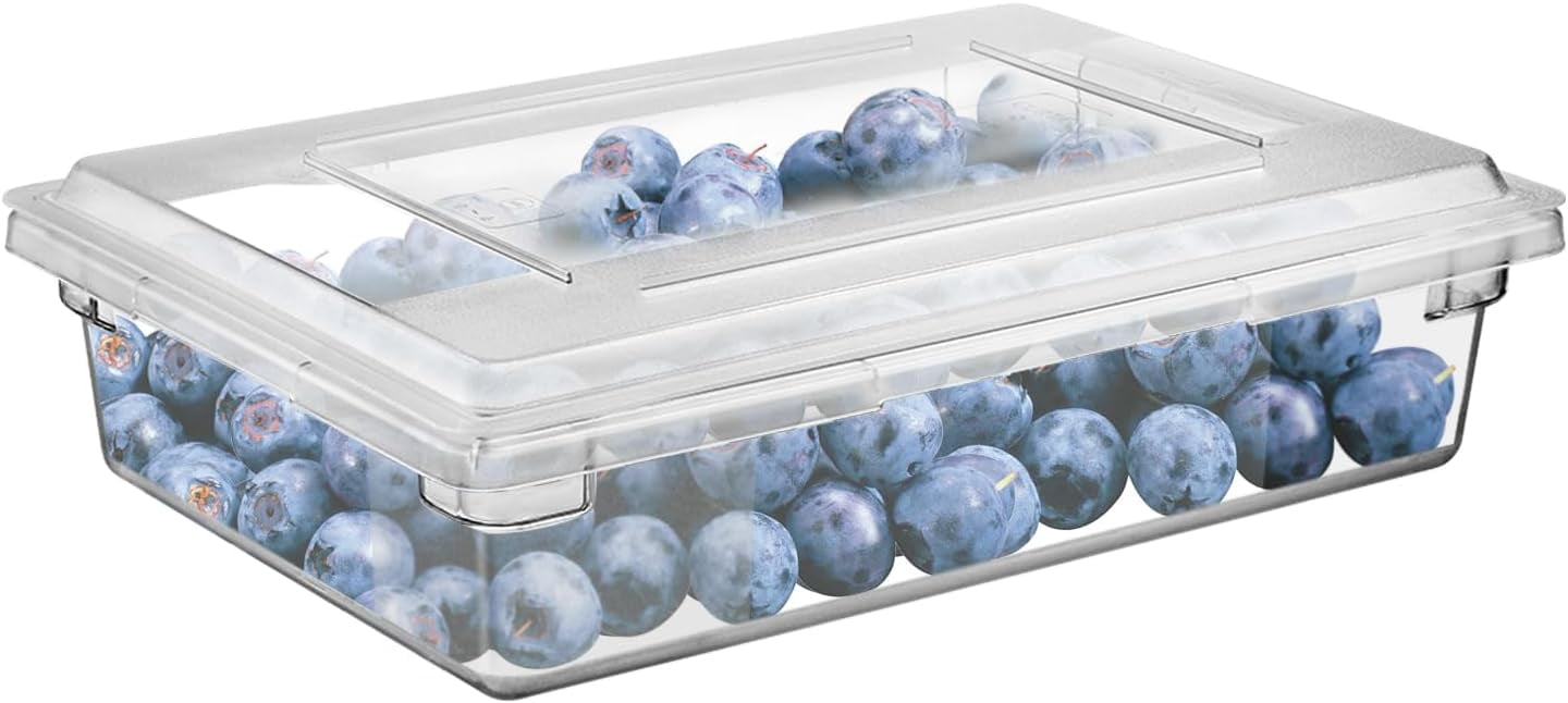 CURTA 1 Pack Food Storage Box with Lid, 8.5 Gallon - 26" x 18" x 6 ...