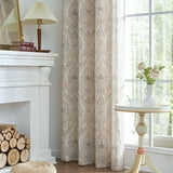 CURTAINKING Linen Curtains, 84 inch Medallion Damask Drapes, 2 Panels ...