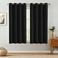 CURTAINKING 63 inch Blackout Curtains, Linen Texture, Thermal Insulated ...