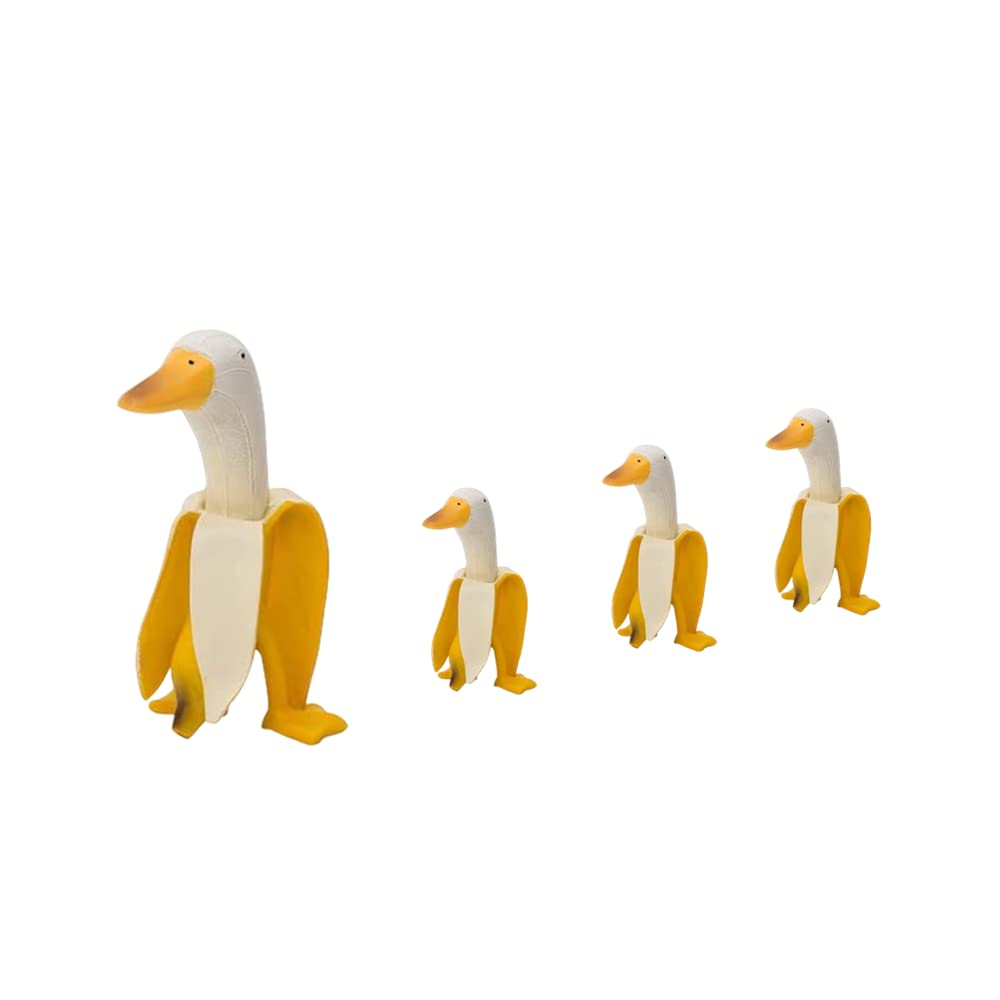 CURTEK 4 Pcs Banana Duck Garden Decor Statues Personalized Duck ...