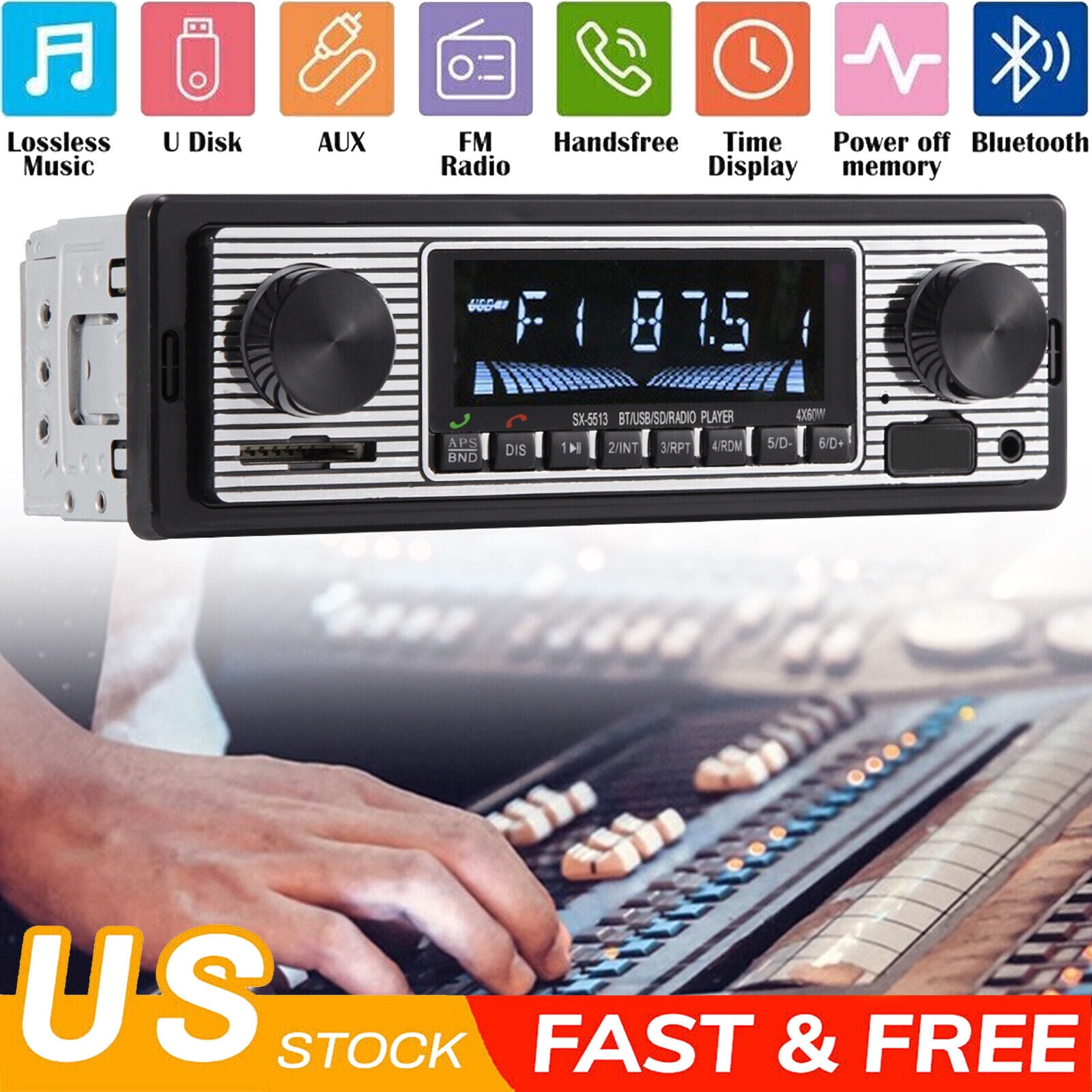 CURUK Bluetooth Radio and MP3 Car In-Dash Unit, 2.16 in - Walmart.com