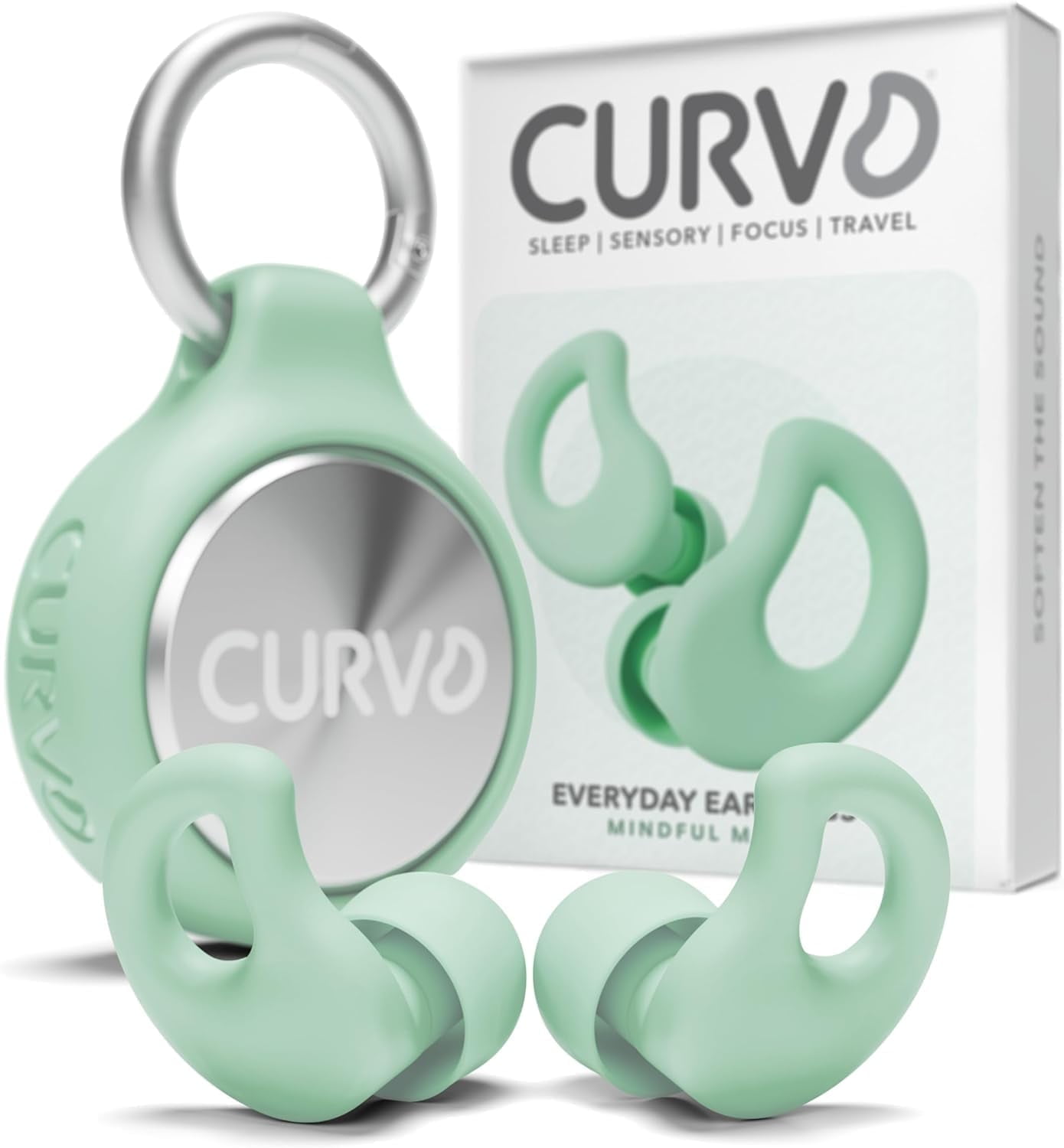 CURVD Earplugs and Case Clip Bundle for Sleep, Travel, Noise ...
