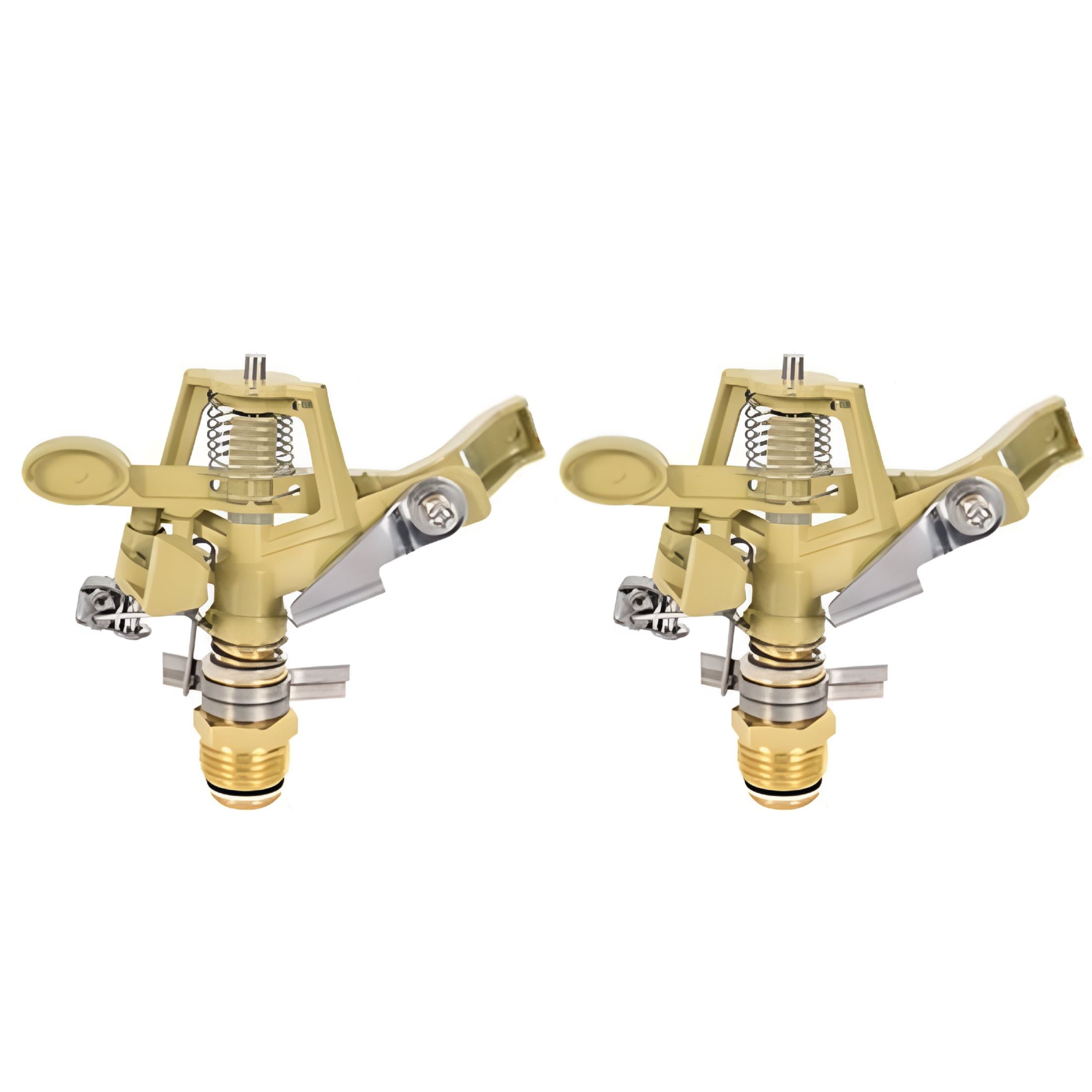 CURYMAY 1/2 Inch Impact Sprinkler 2 Pack, Heavy Duty Zinc Alloy Lawn ...