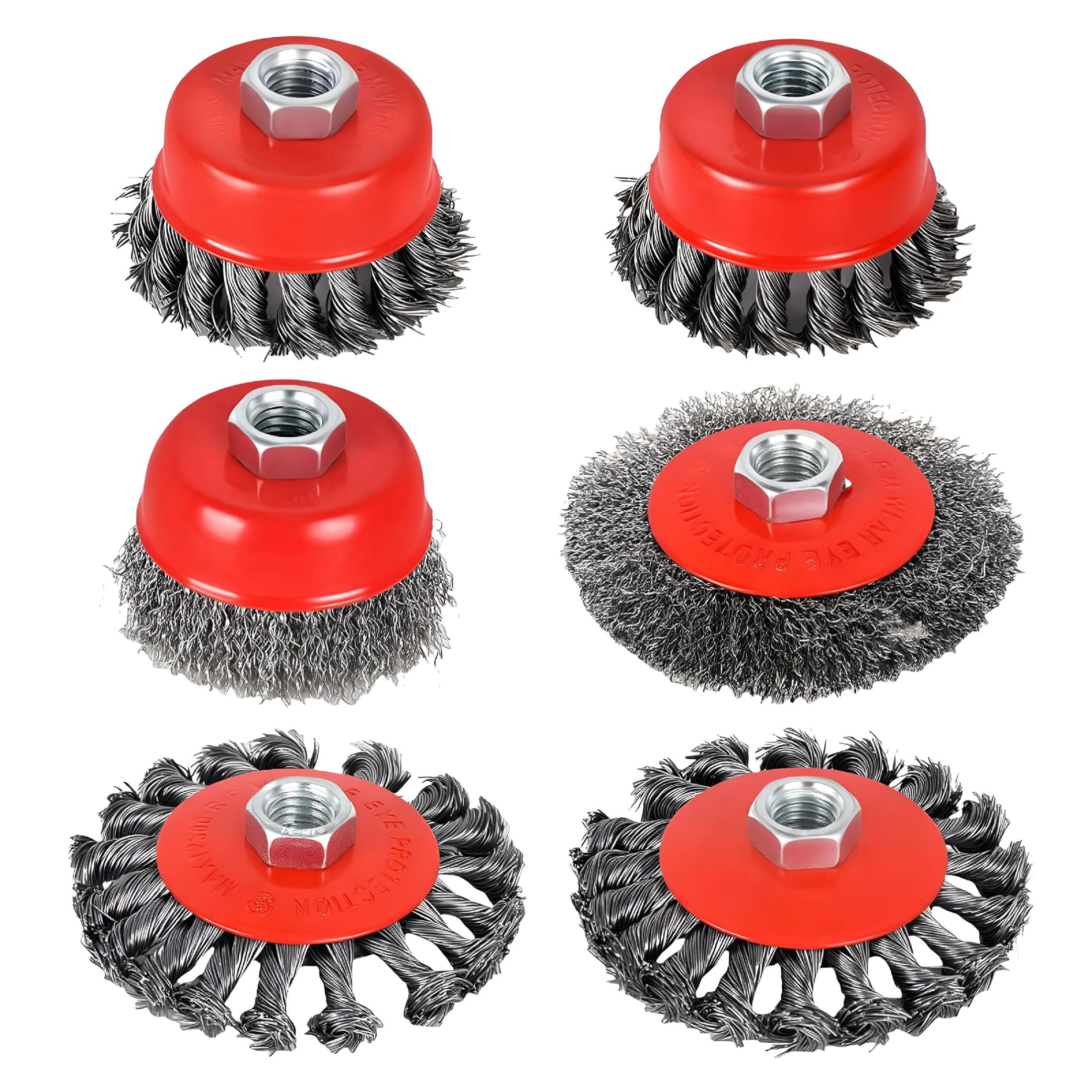 Curymay 2026 New 6 Piece Angle Grinder Wire Wheel 4 1 2 Angle Grinder