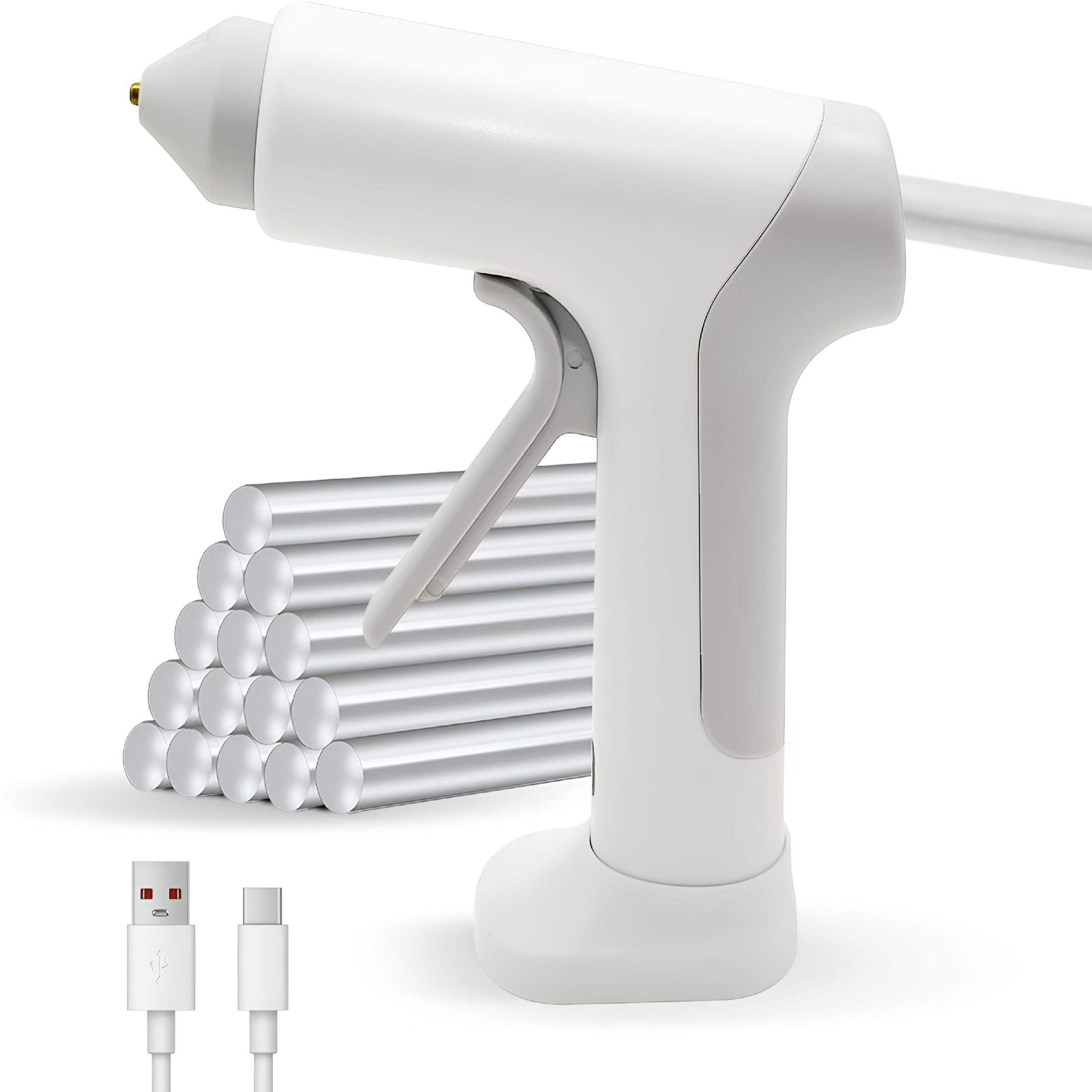 CURYMAY Cordless Hot Glue Gun,15s Rapid Heat-Up,Rechargeable Battery ...