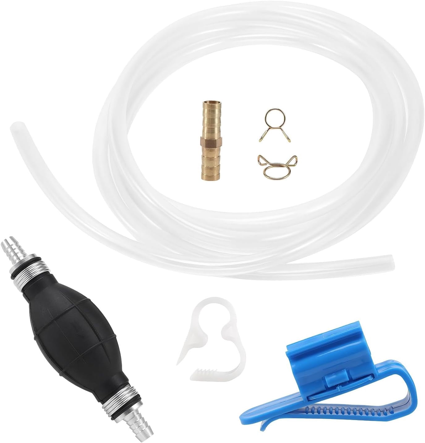CURYMAY Gasoline Siphon Hose Pump, High-Flow Manual Fuel Transfer Pump ...