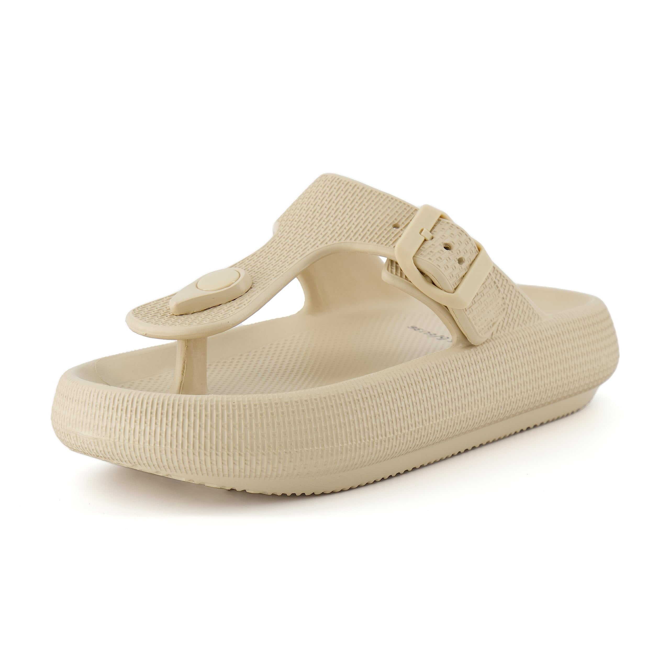 CUSHIONAIRE Women's Flo thong recovery cloud pool slide sandal with ...