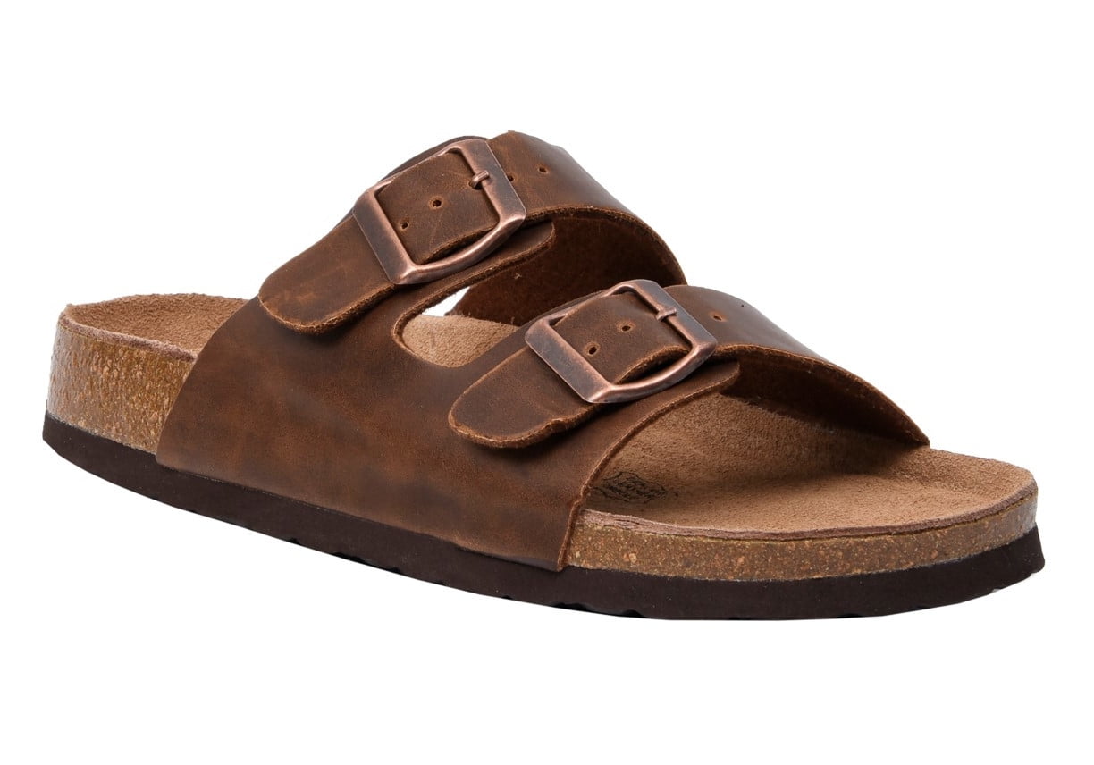 CUSHIONAIRE Women's Lane Cork Footbed Sandal with Cushioned Comfort ...