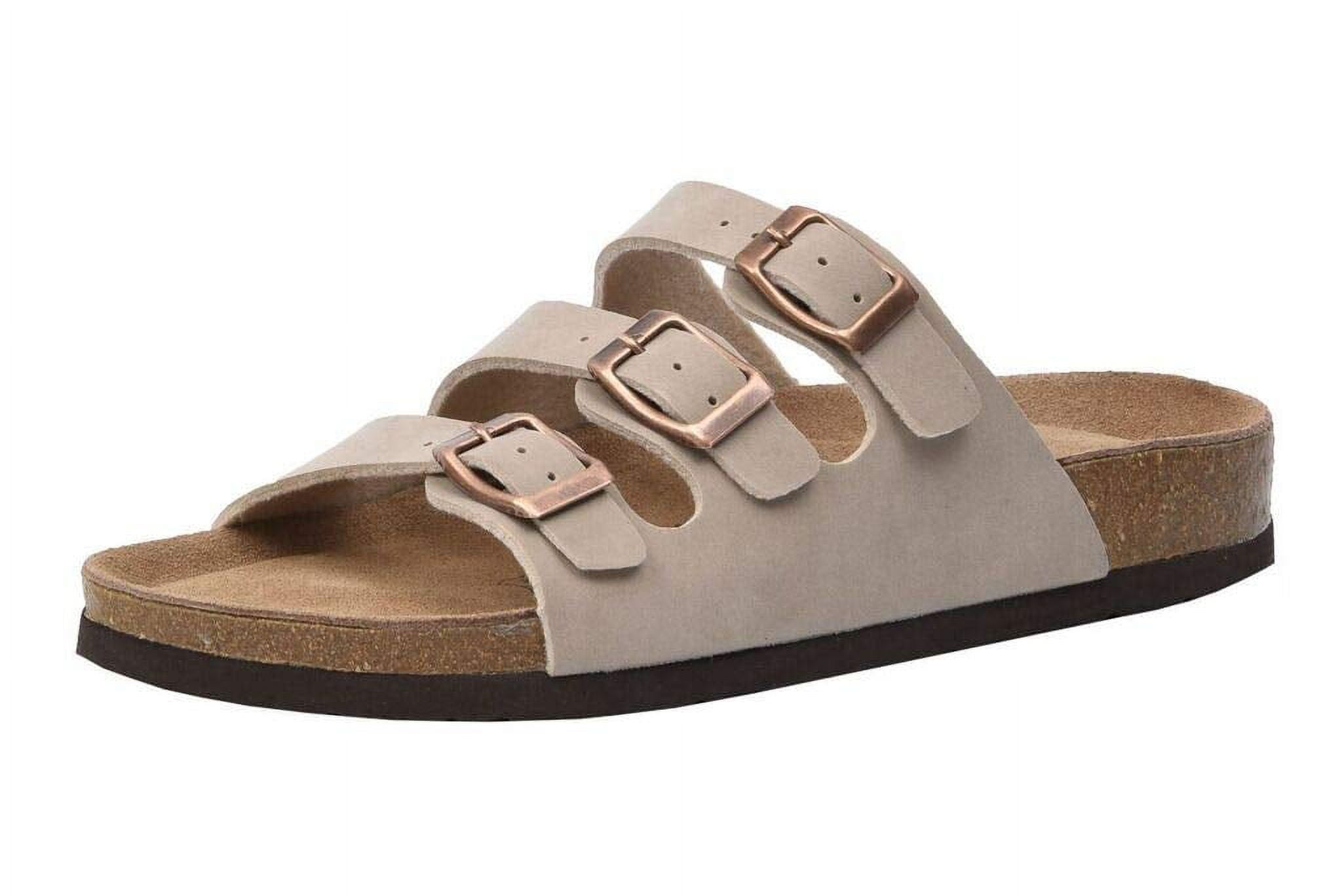 CUSHIONAIRE Women's Lela Cork footbed Sandal with +Comfort, STONE 11 W ...