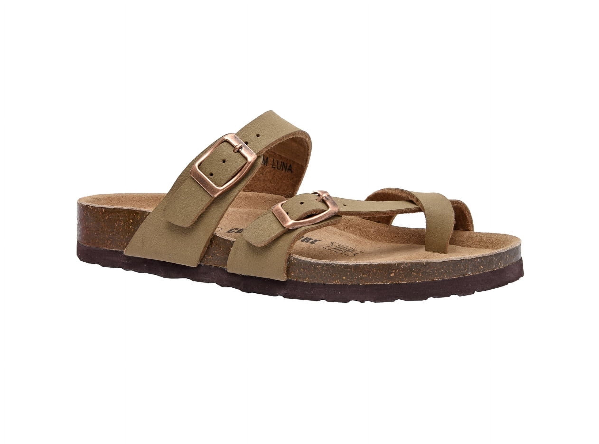CUSHIONAIRE Women's Luna Cork Footbed Sandal with +Comfort - Walmart.com