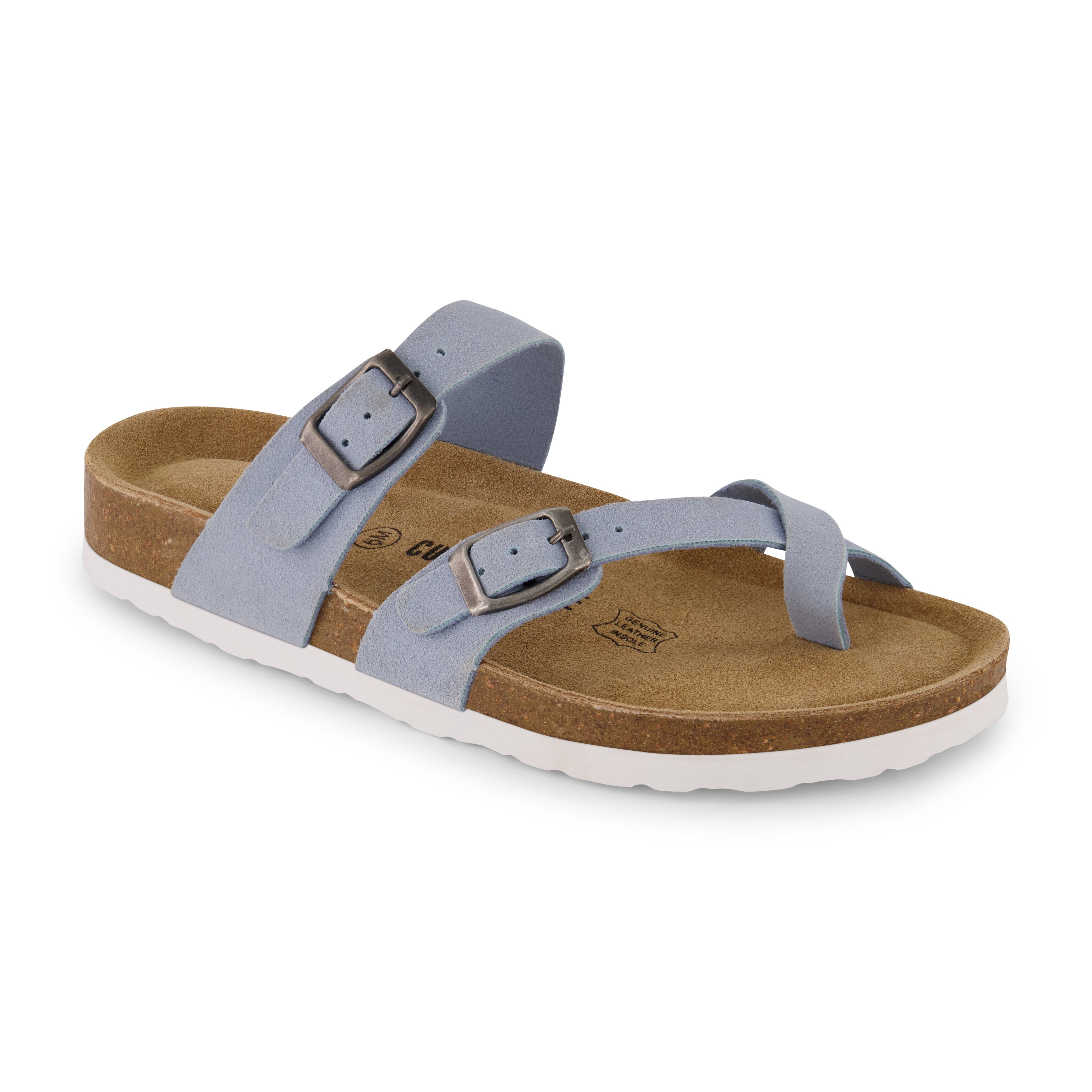 CUSHIONAIRE Women's Luna Cork Footbed Sandal with +Comfort - Walmart.com