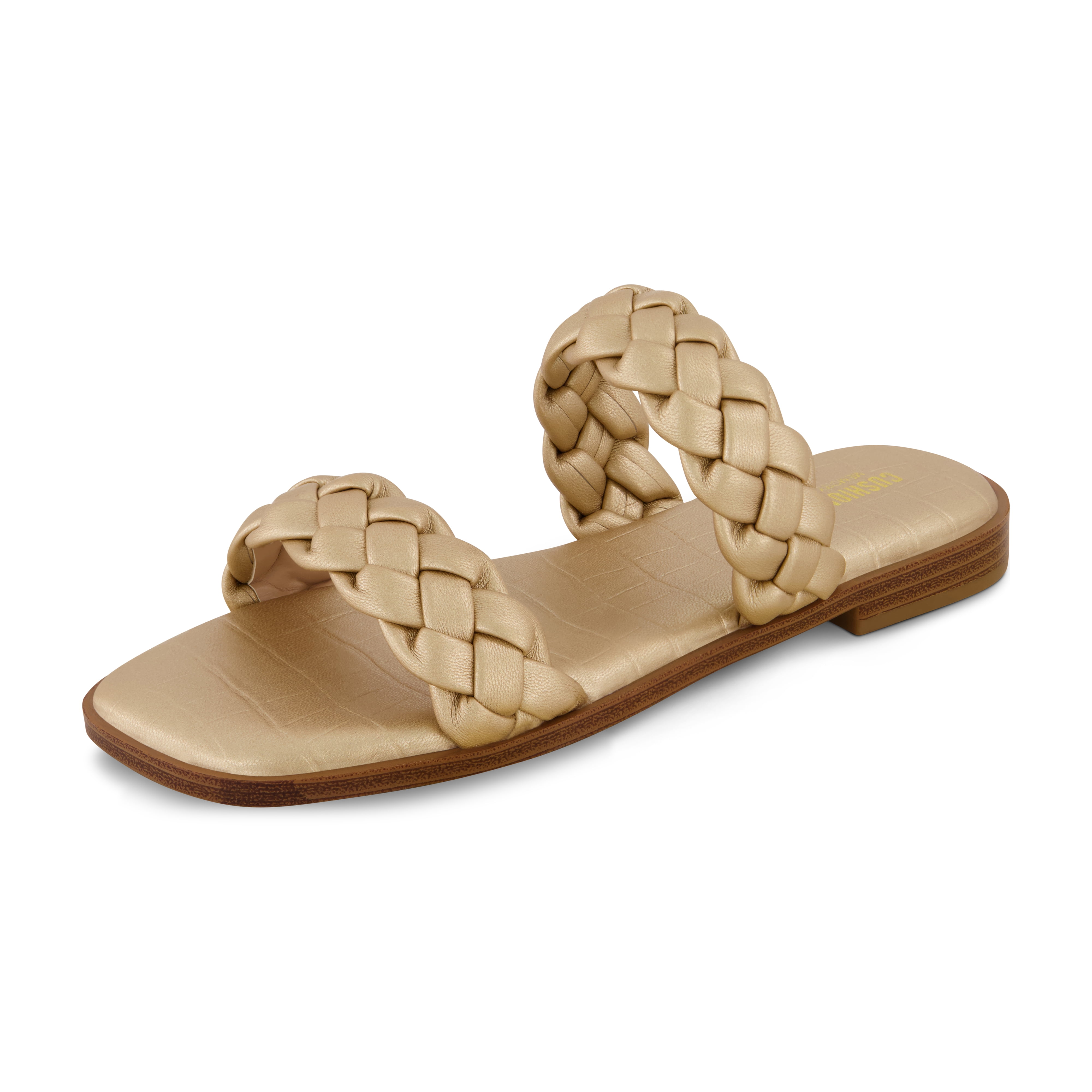 CUSHIONAIRE Women's Vicki Braided Slide Sandal +Memory Foam - Walmart.com