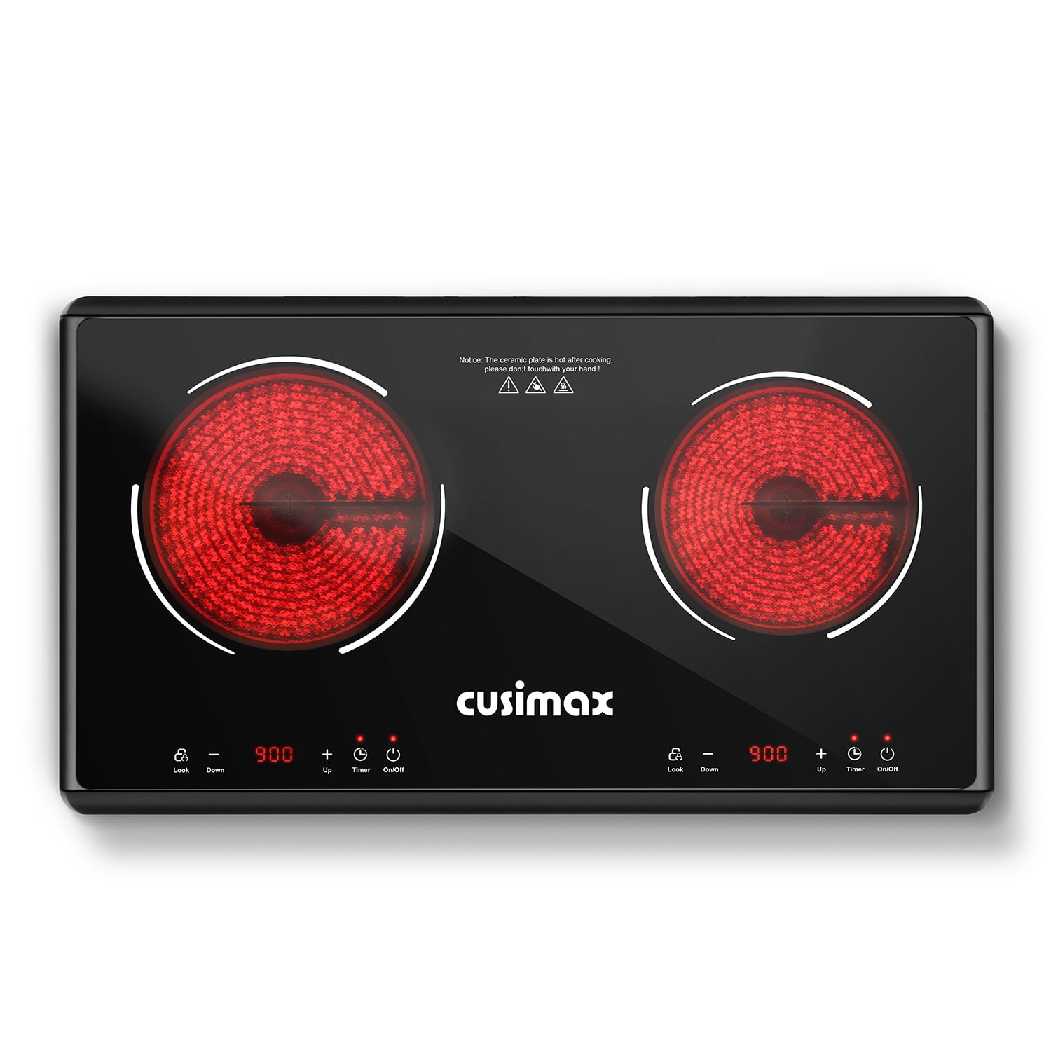 CUSIMAX 1800W Double Burner Hot Plate – Portable Countertop Cast-Iron ...