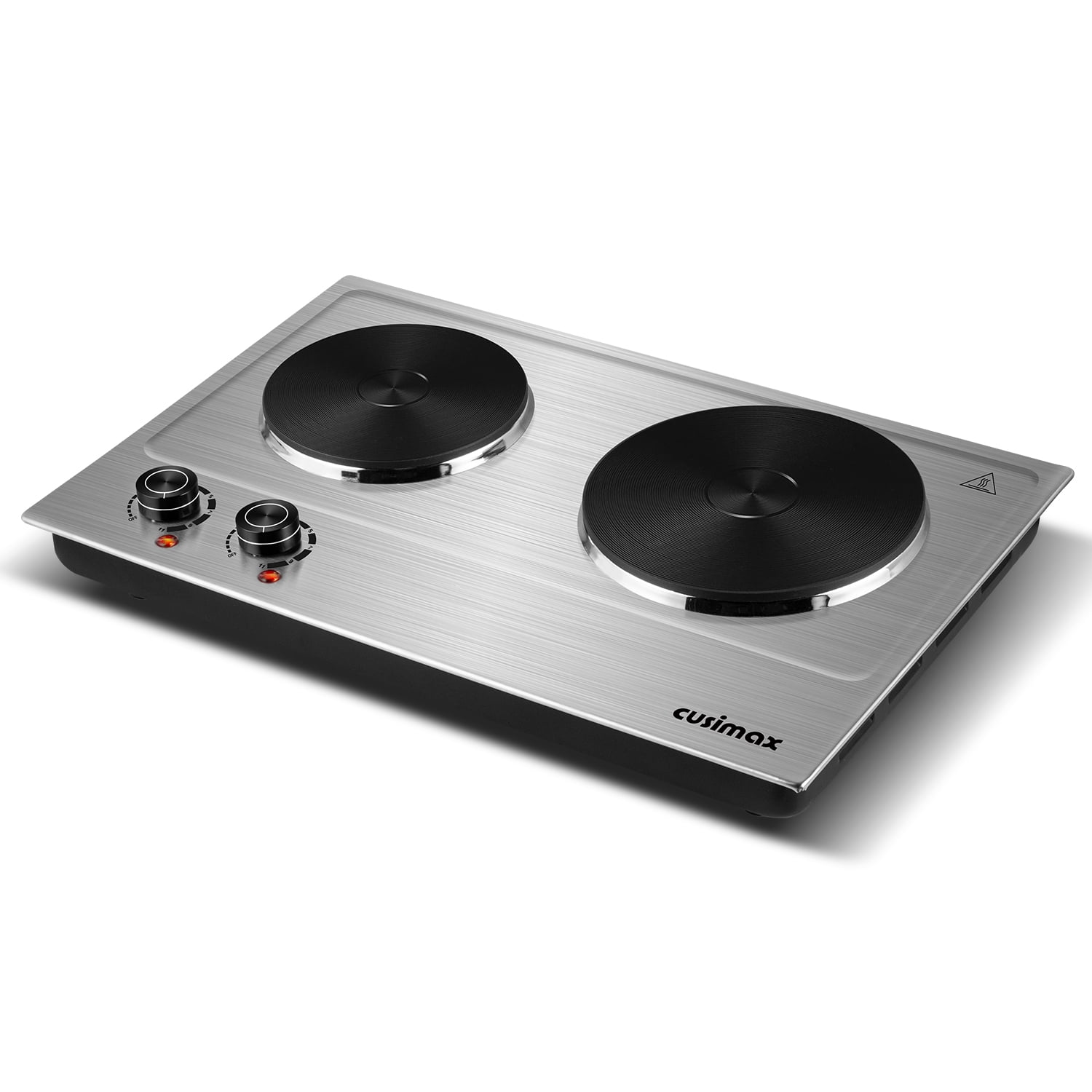 Cusimax 1800W Electric Double Stainless Steel Hot Plates with Portable ...