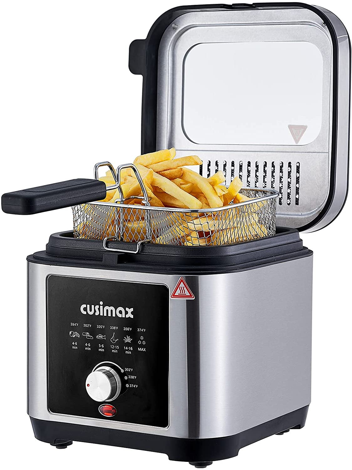 CUSIMAX 2.6QT Deep Fryer, Stainless Steel, Electric, New, Model CMDF-02 ...