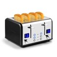 CUSIMAX 4-Slice Stainless Steel Toaster: Ultra-Clear LED Display, Extra ...