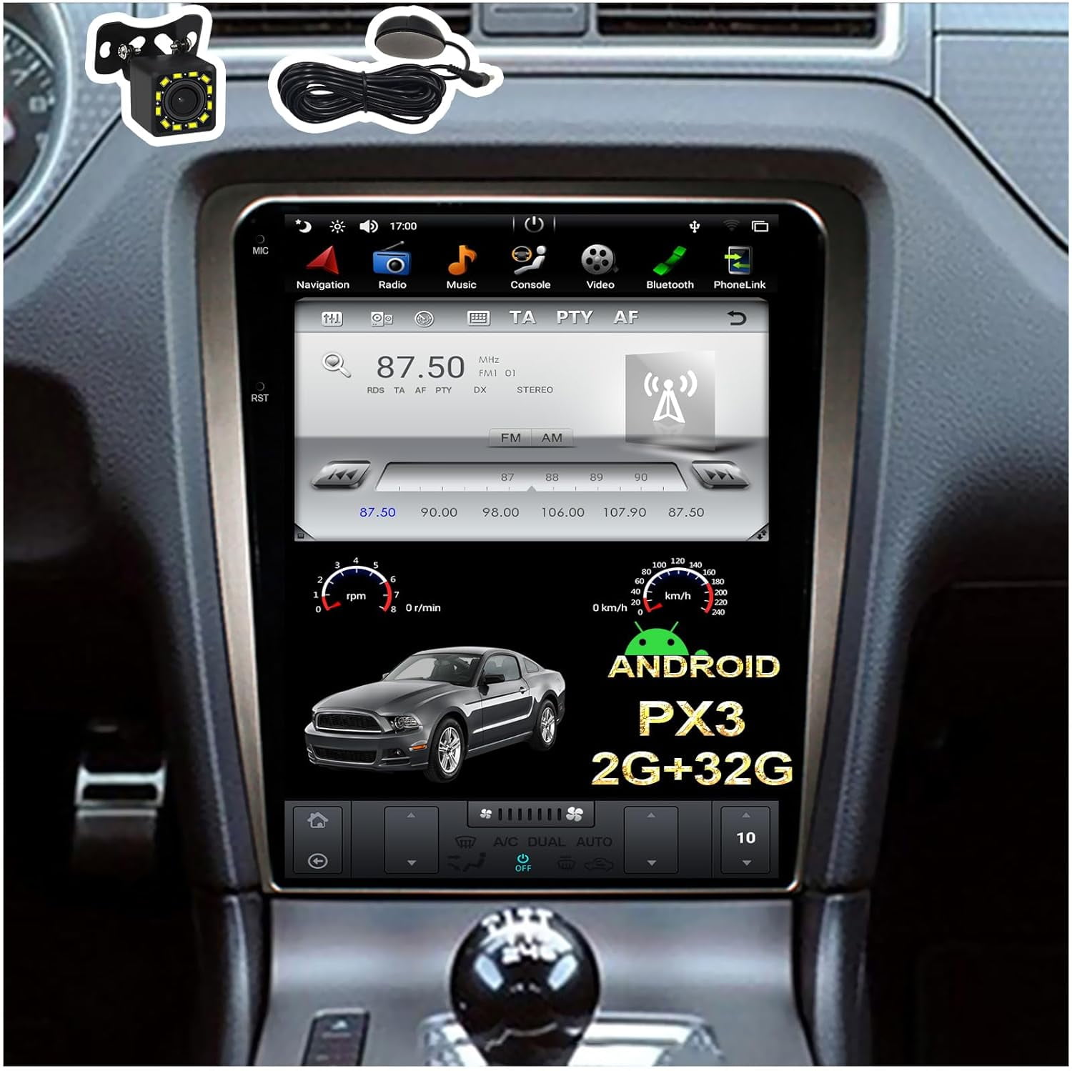 CUSP Car Stereo Radio GPS for Ford Mustang 2010-2014 Car Multimedia 12. ...