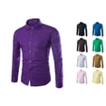 CUSTG Big & Tall Men Blouse Fashion Spring Summer Casual Long Sleeve ...