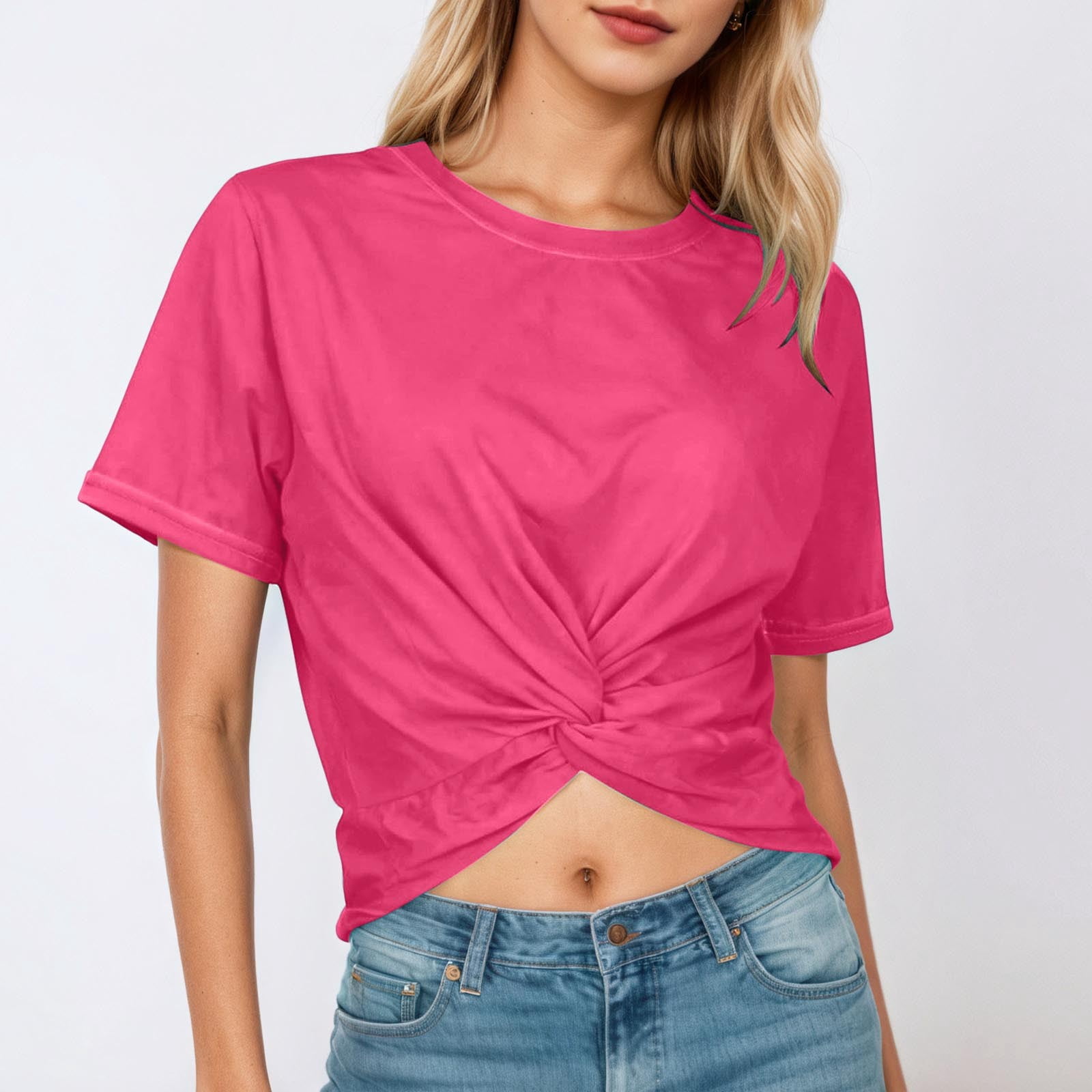 CUSTG Casual Shirts For Women Simple Solid Color Summer Fashion Short ...