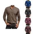CUSTG Men Tshirts Slim Fit Tie Dye Long Sleeve Shirt With Button ...
