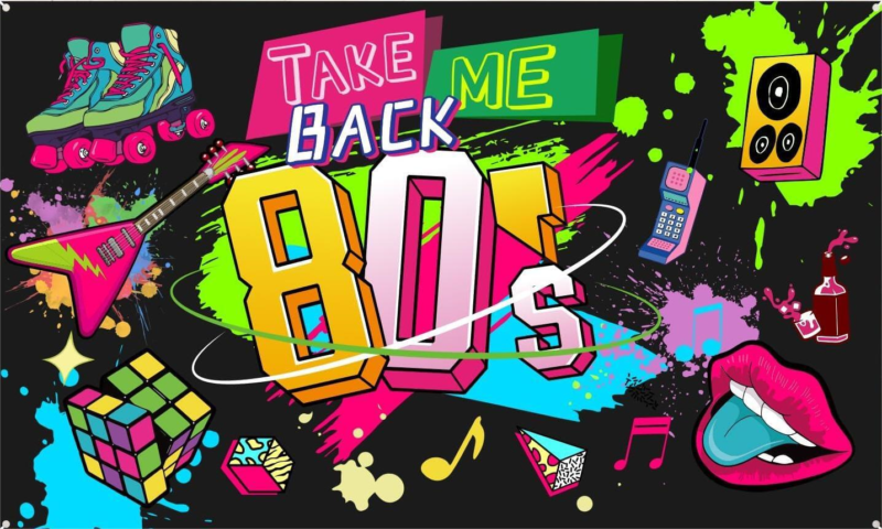 CUSTOM 80s 90s Party Decorations Theme Party Backdrop for Photography ...