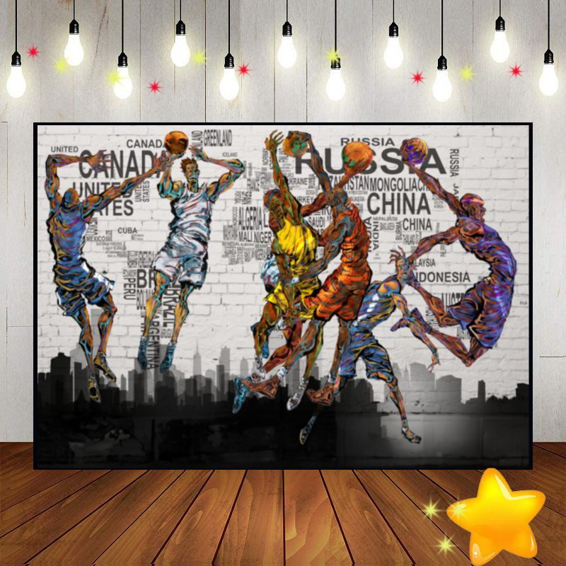 CUSTOM Basketball Backdrop Birthday Party Decoration Slam Dunk Sports ...