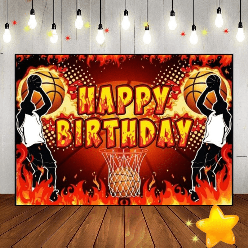 CUSTOM Basketball Happy Birthday Party Backdrop Decor Baby Shower ...