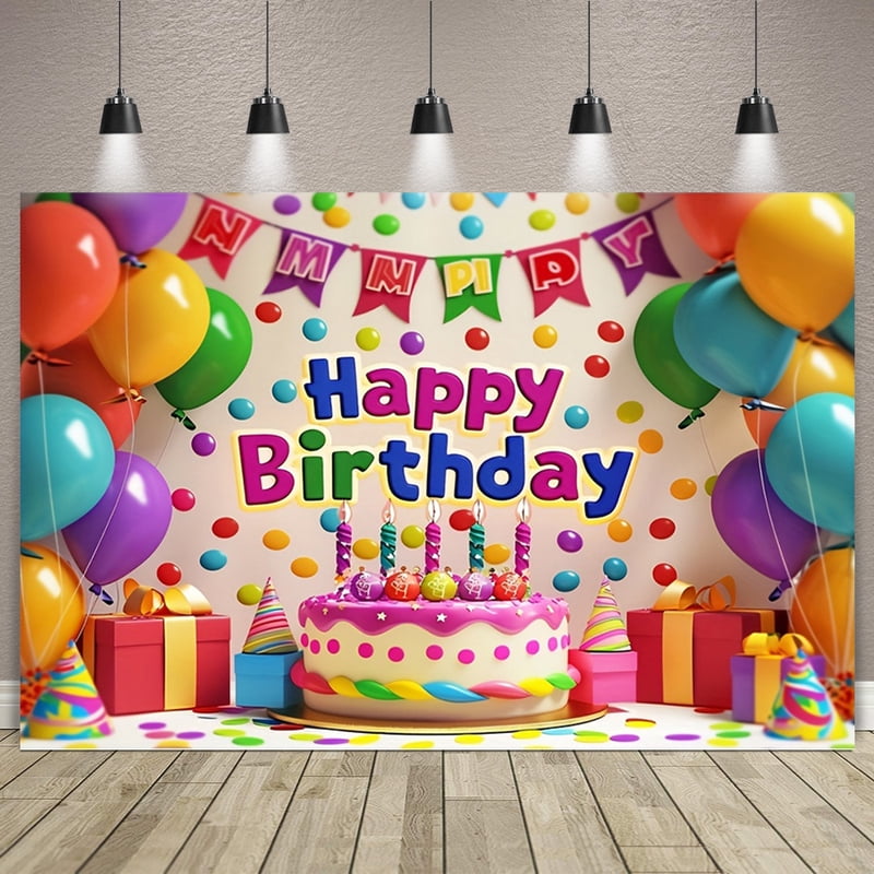 CUSTOM Birthday Party Backdrop Banner Children's Adult Birthday Party ...