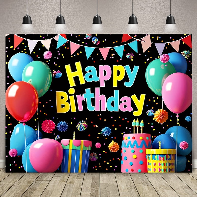 CUSTOM Birthday Party Backdrop Banner Children's Adult Birthday Party ...