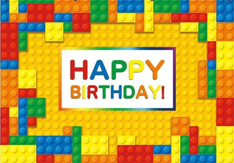 CUSTOM Building Blocks Party Decorations Banner Colorful Blocks ...