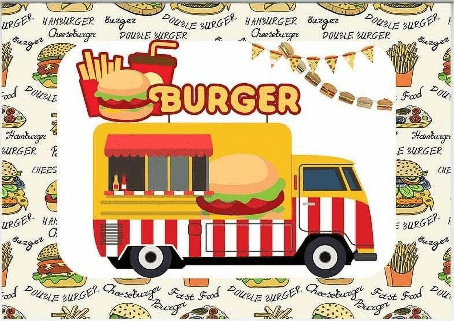 CUSTOM Burger French Fries Backdrop Cooking Theme Fast Food Photogarphy ...