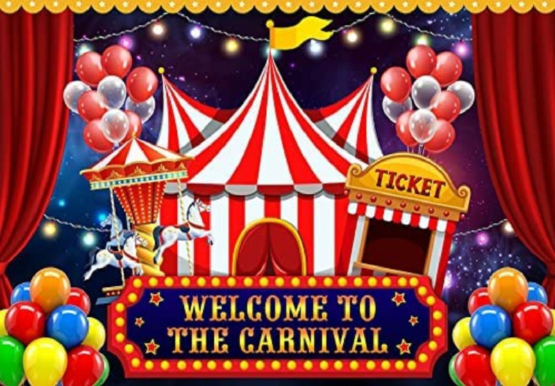 CUSTOM Circus Backdrop Theme Birthday Decor Banner Welcome To The ...