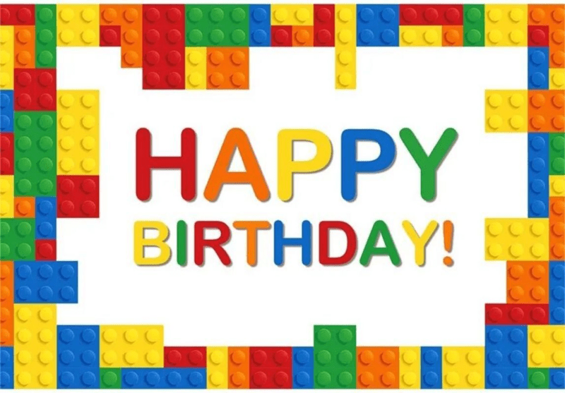 CUSTOM Colorful Building Blocks Birthday Backdrop Blocks Decorations ...