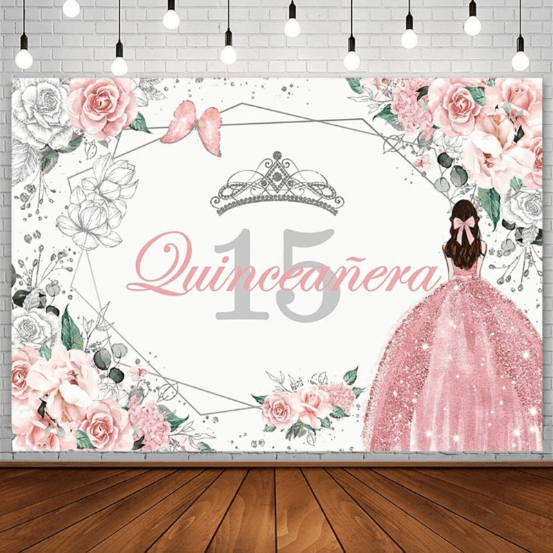 CUSTOM Custom 10X7Ft Quinceanera 15Th Birthday Backdrop for Sweet Girl ...