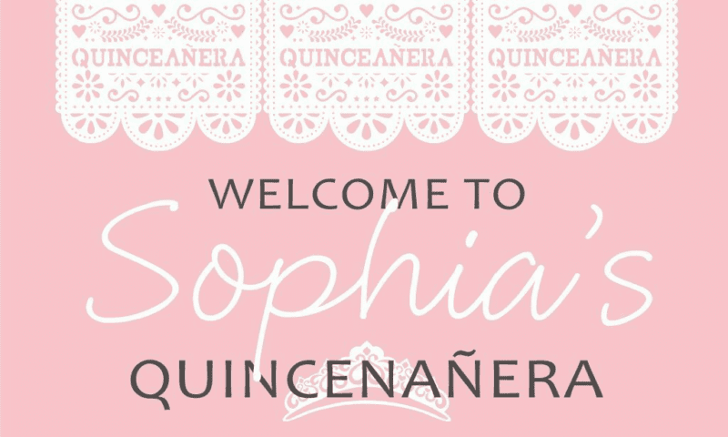 CUSTOM Custom Quinceañera Banner - Traditional Paper Cutout Design ...